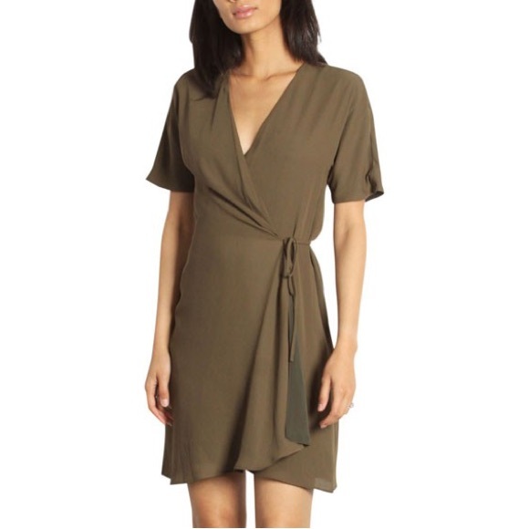 Mod Ref | Dresses | Mod Ref Wrap Dress In Olive Green S | Poshmark